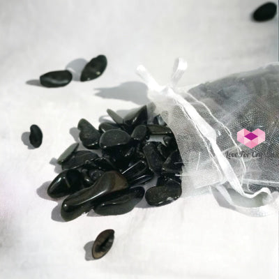 Black Obsidian Chips in A Pouch (100g) – Love For Crystals, LLP