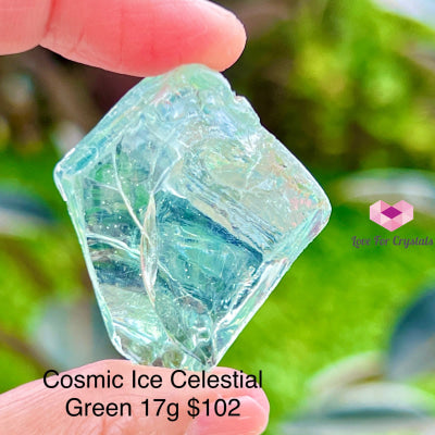 Cosmic Ice Celestial Gold Green Andara Crystal – Love For Crystals